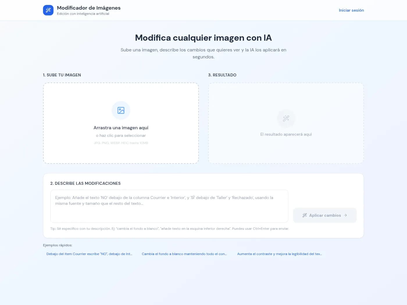 Image Modification Preview