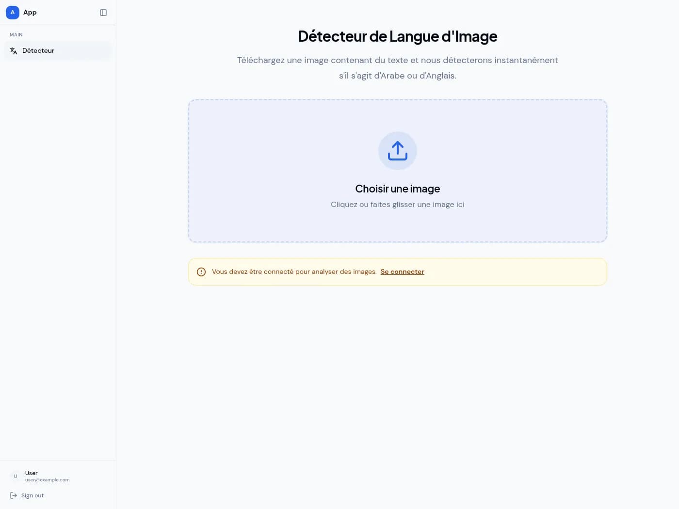 Language Image Classifier
