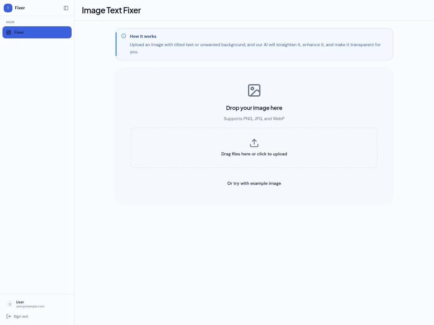 Image Text Fixer