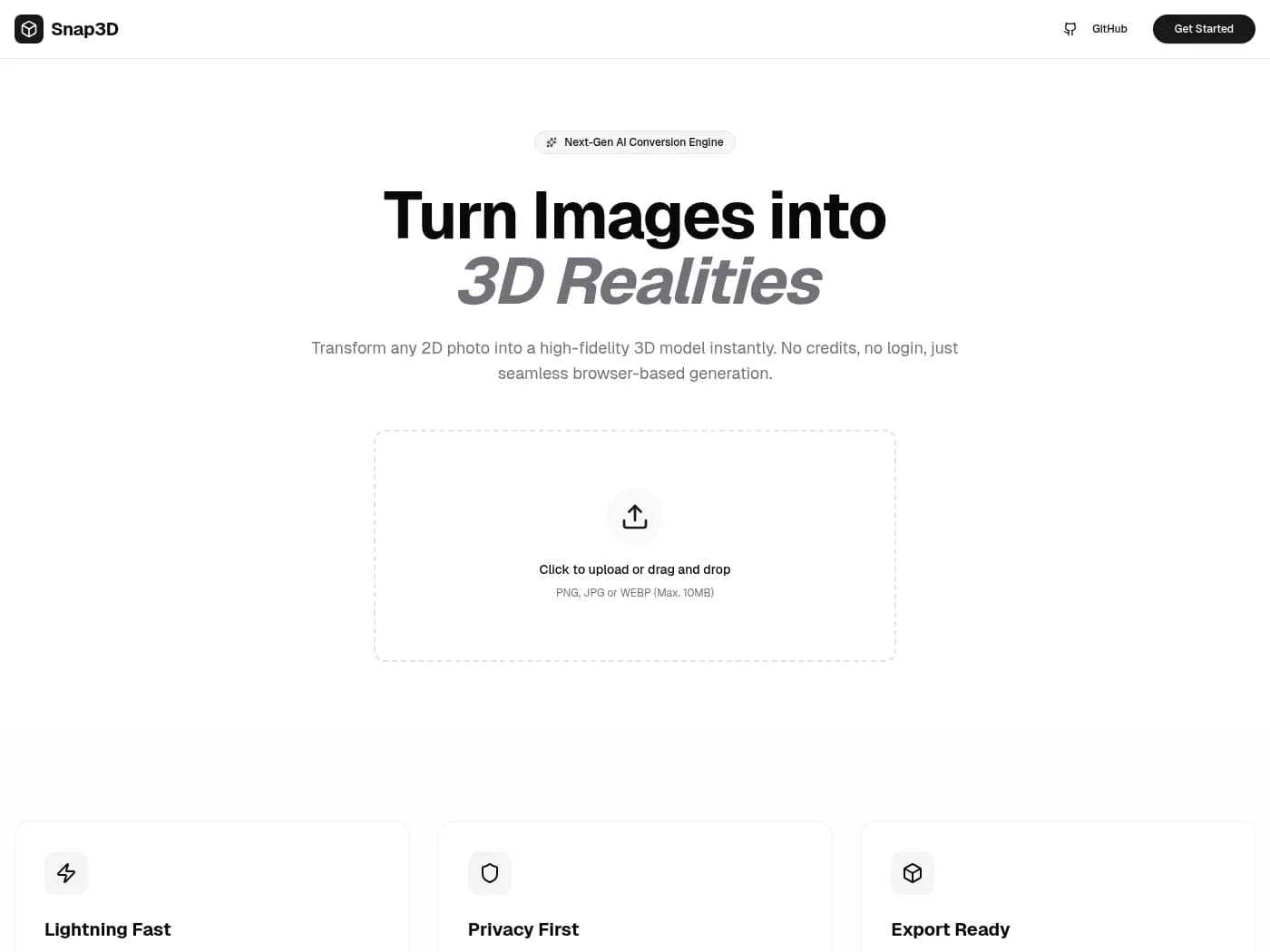 Snap3D AI Converter