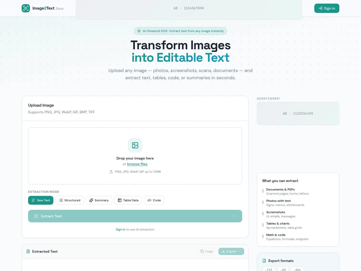 Image2Text Docs