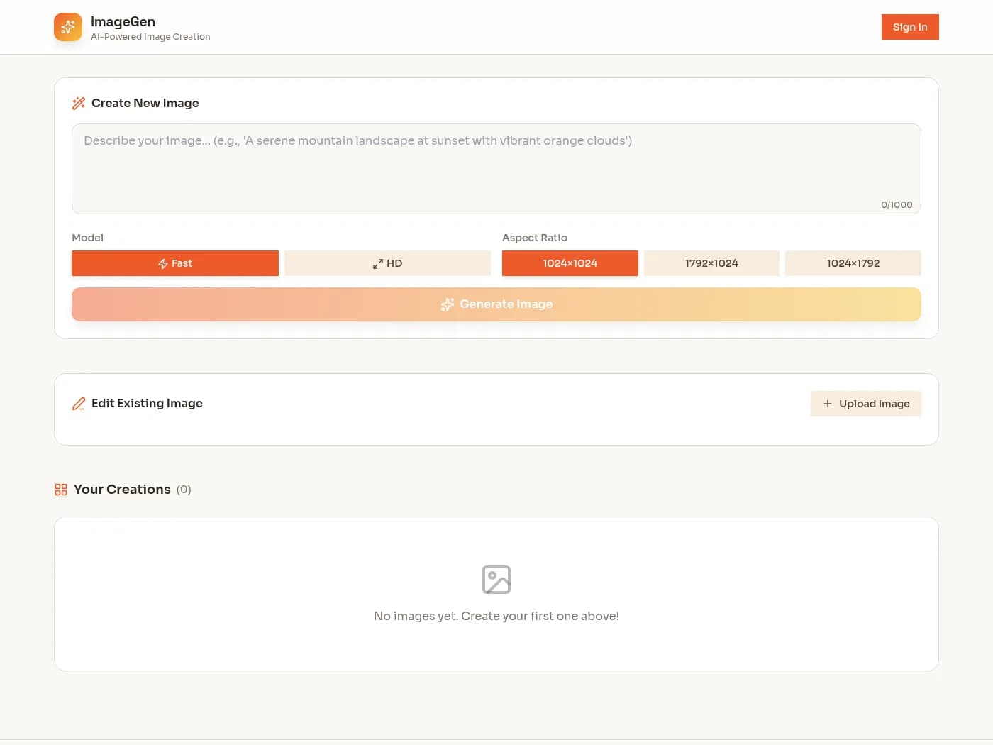 ImageGen Web App