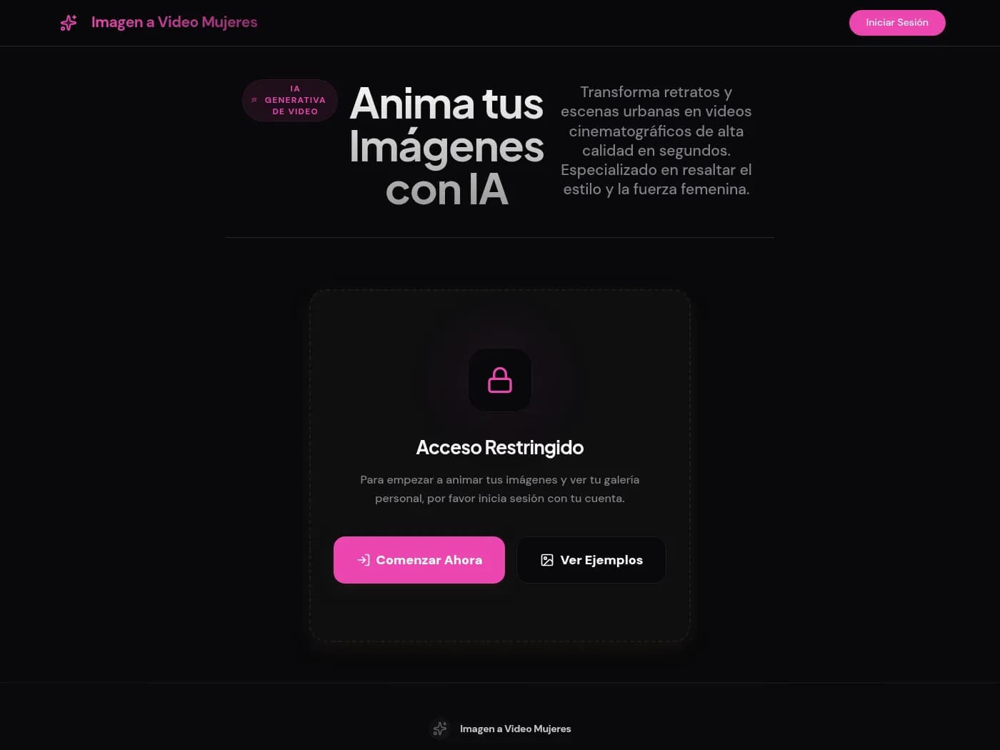 Imagen a Video Mujeres