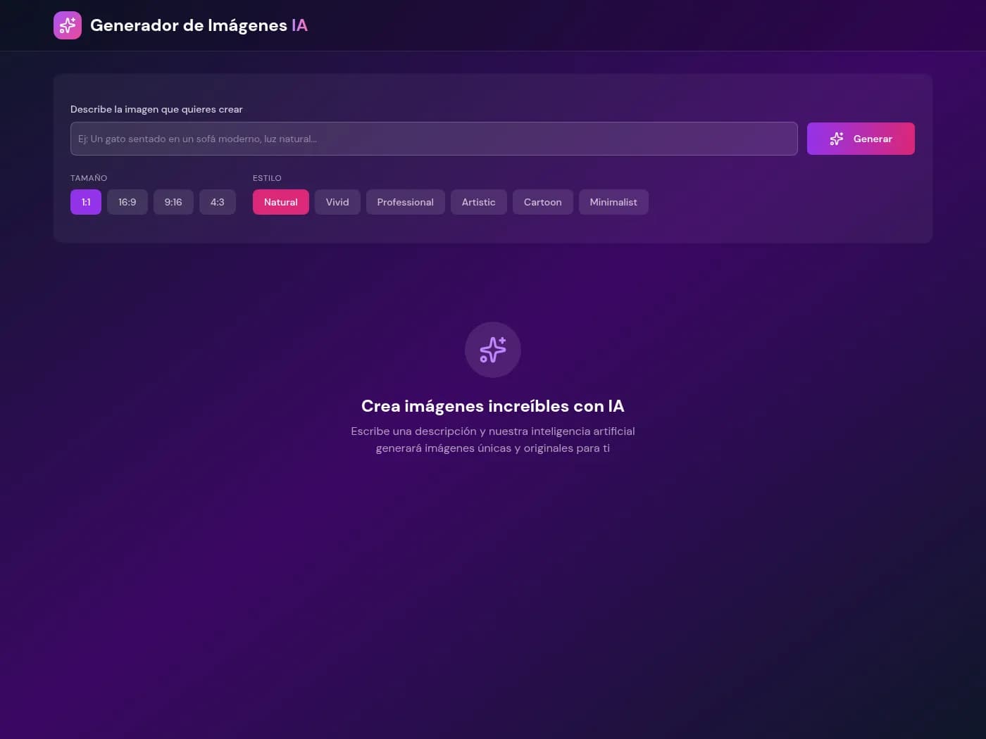 Generador de Imágenes IA