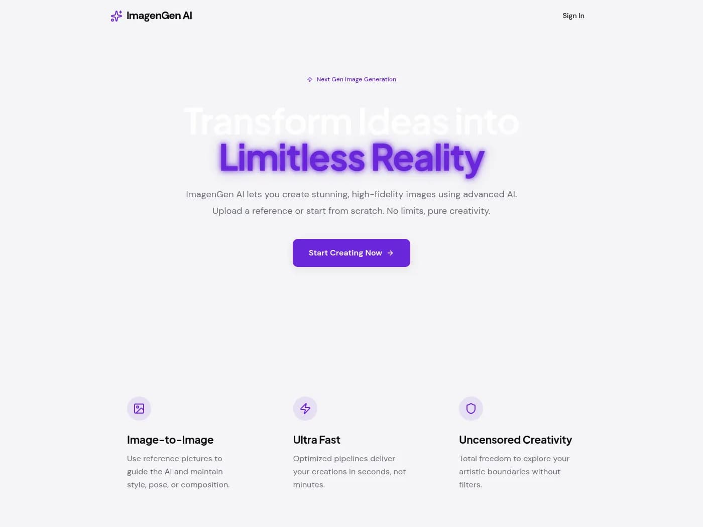 ImagenGen AI App