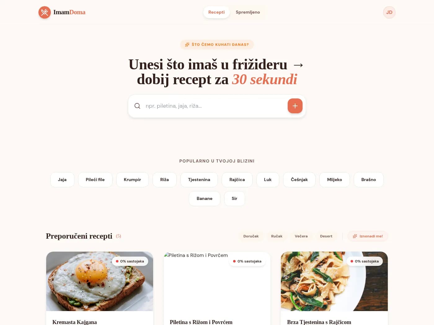 ImamDoma Recipe Finder