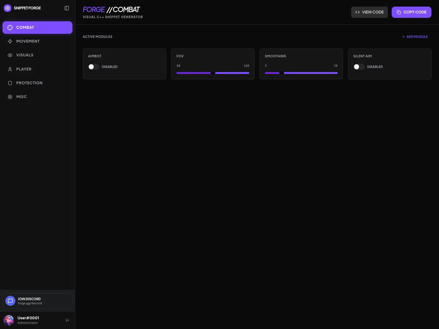 ImGui Snippet Forge