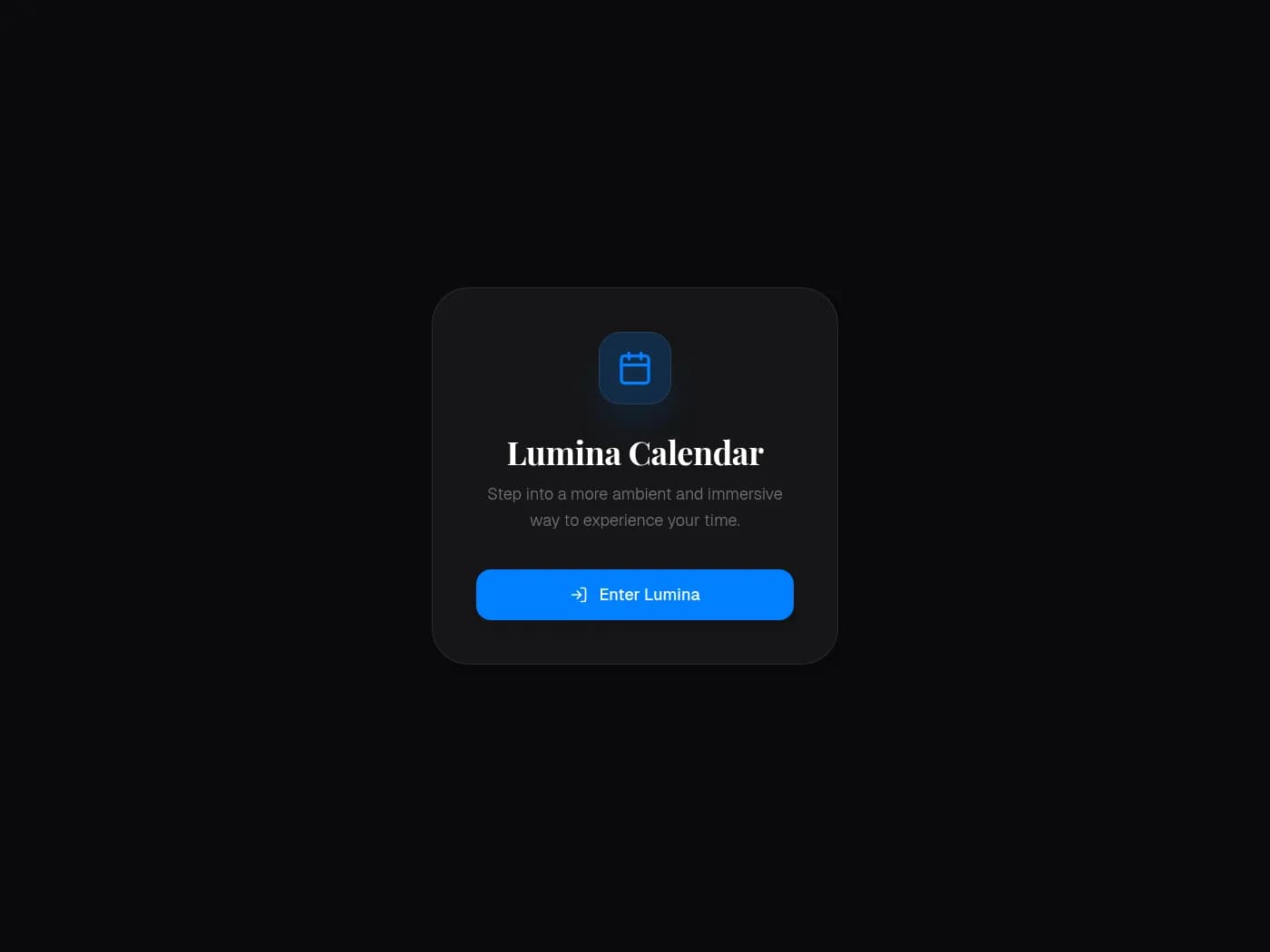 Immersive Calendar UI