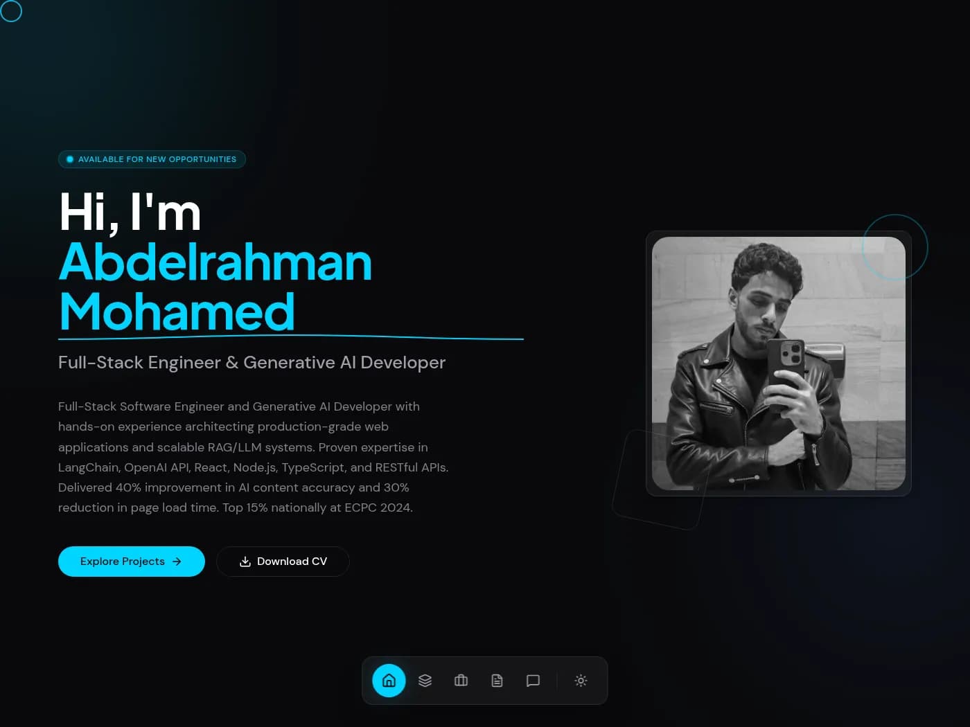 Immersive Dev Portfolio
