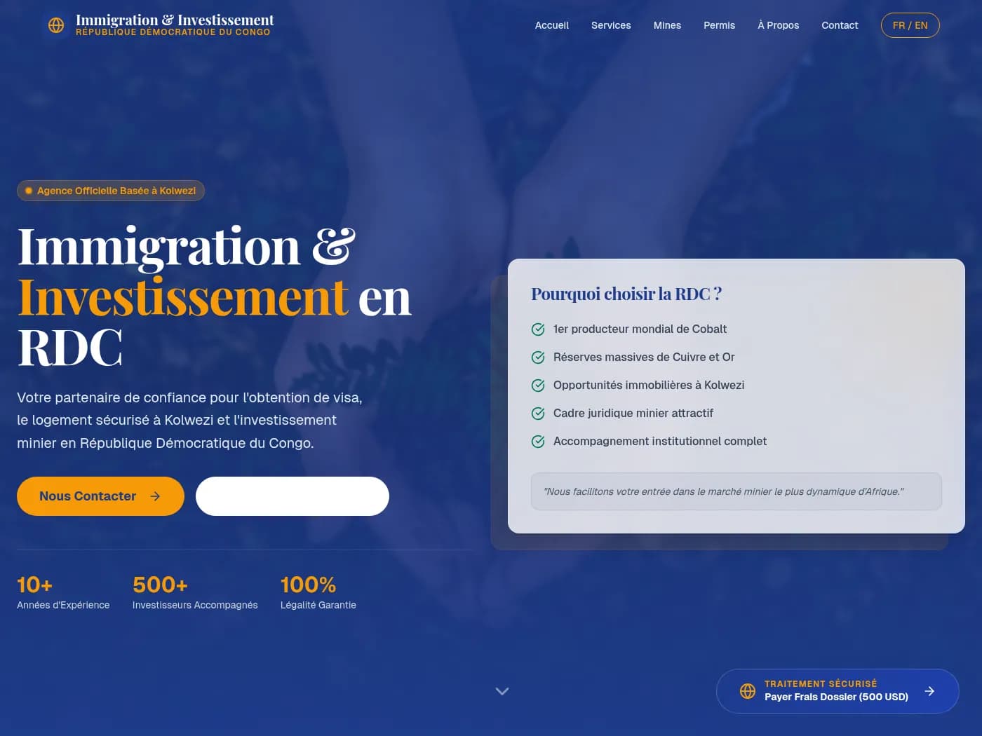 Immigration RDC Prestige Site