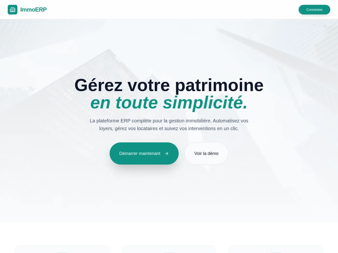 ImmoERP Dashboard
