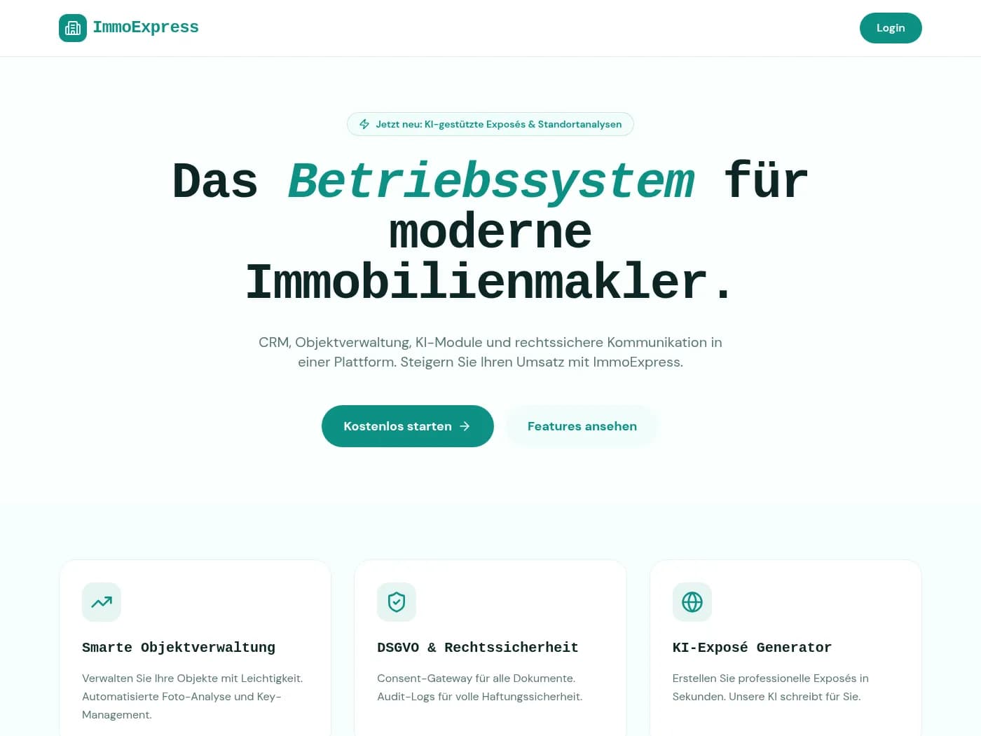 ImmoExpress MVP Suite