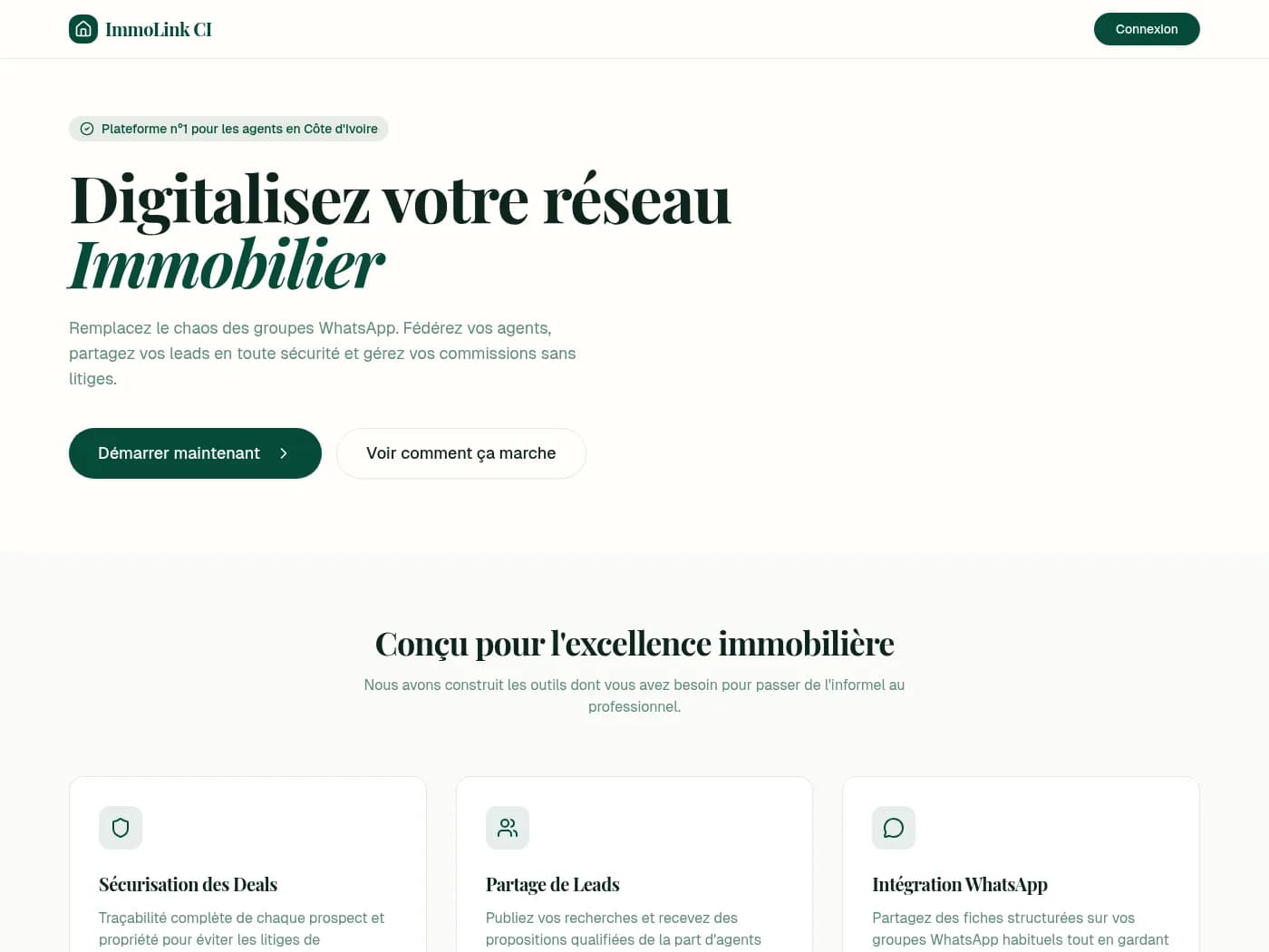 ImmoLink CI Platform