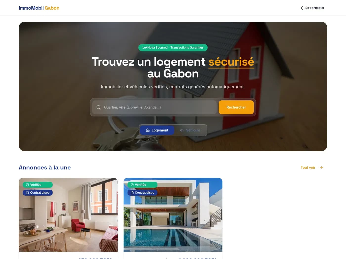 ImmoMobil Gabon Marketplace