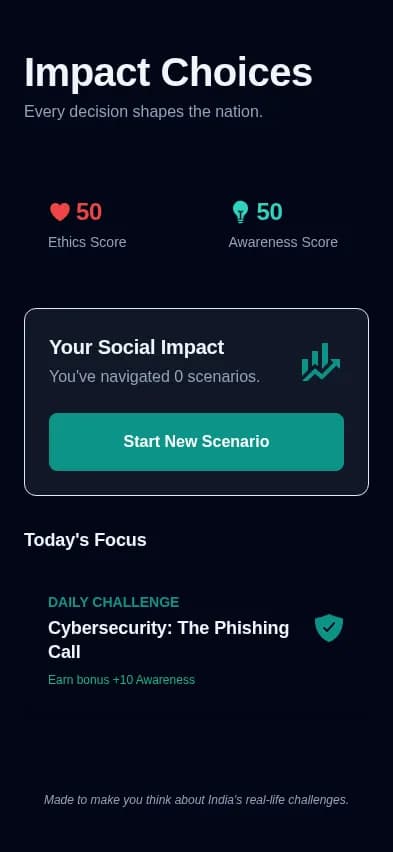 Impact Choices Game