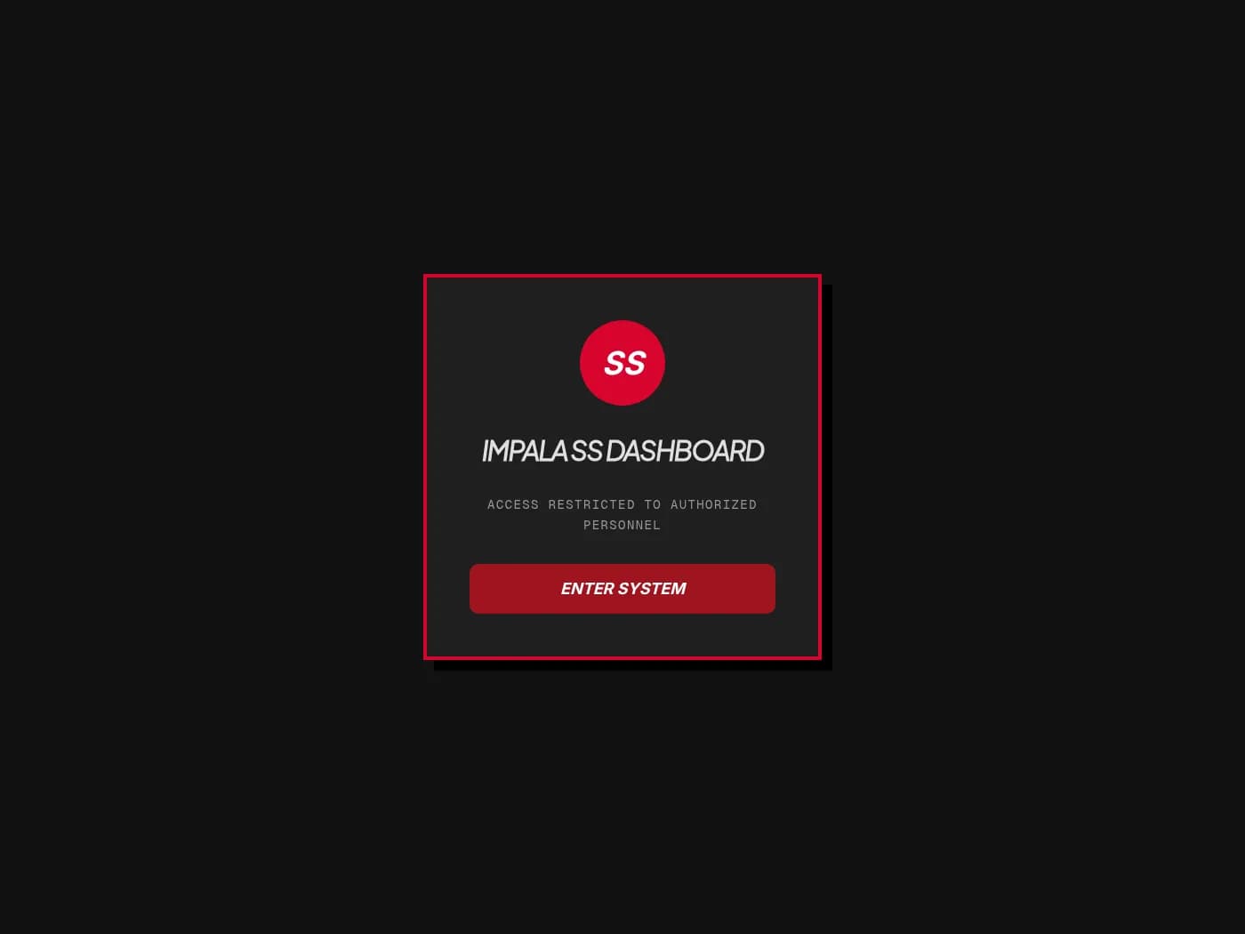 Impala SS Retro Dashboard