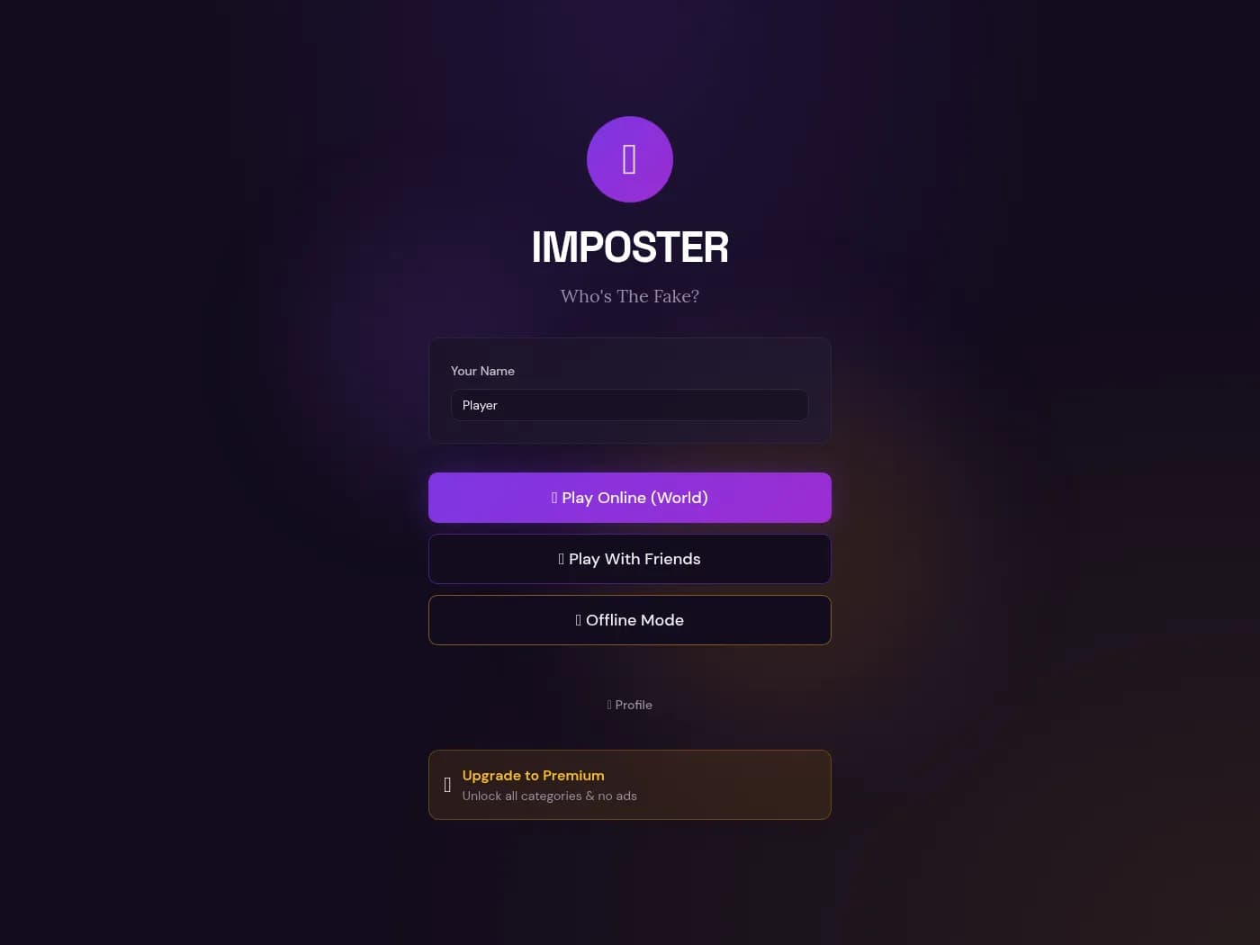 Imposter Game MVP