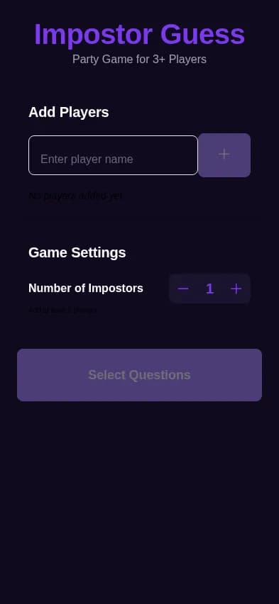 Impostor Guess Game
