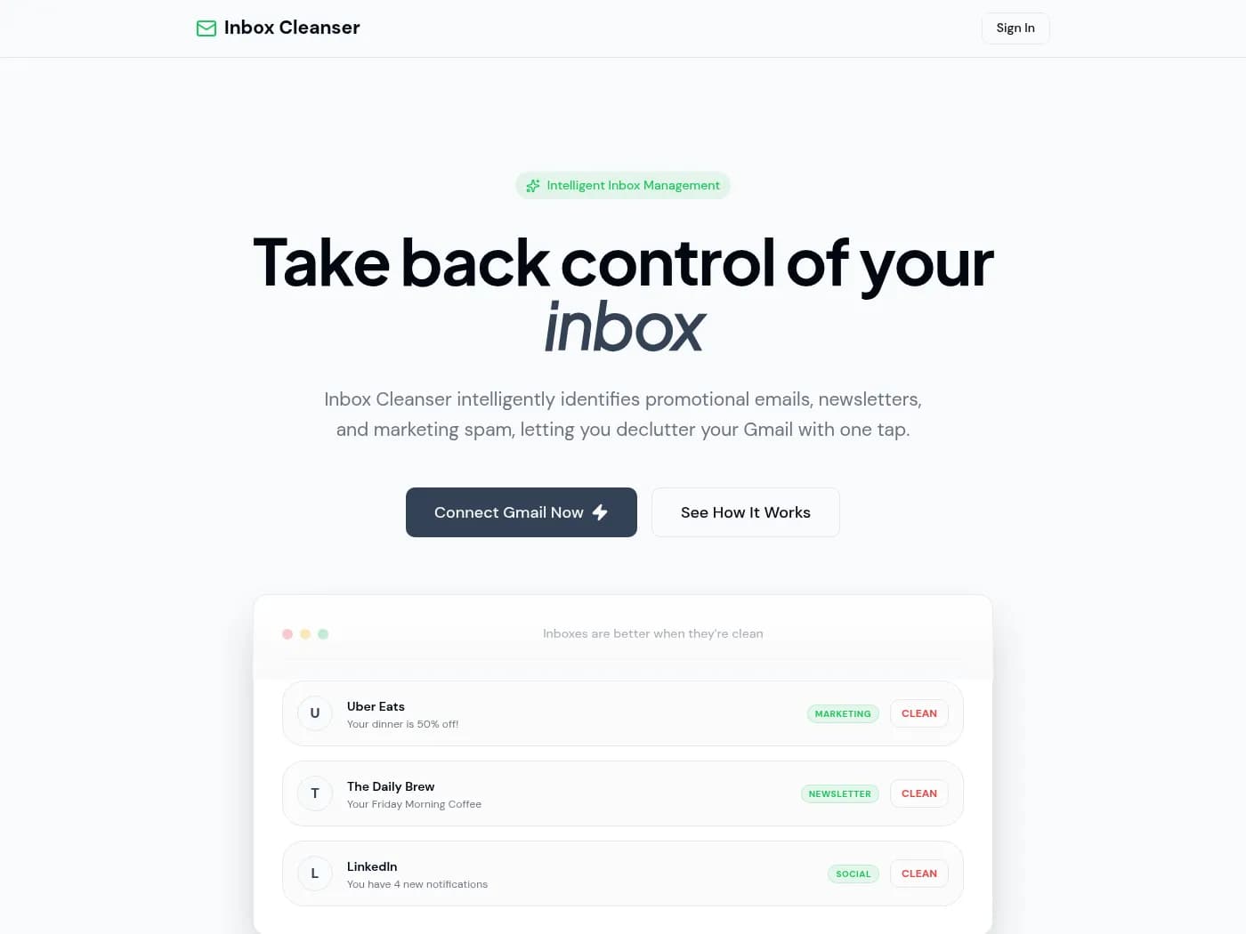 Inbox Cleanser