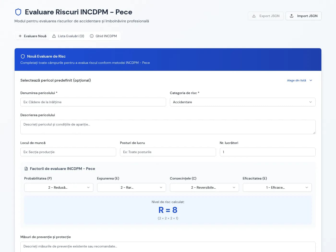 INCDPM Risk Assessment Module