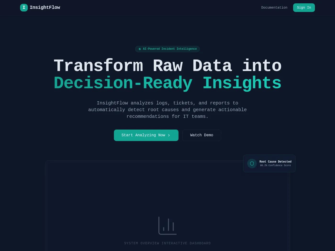 InsightFlow AI Incident Engine