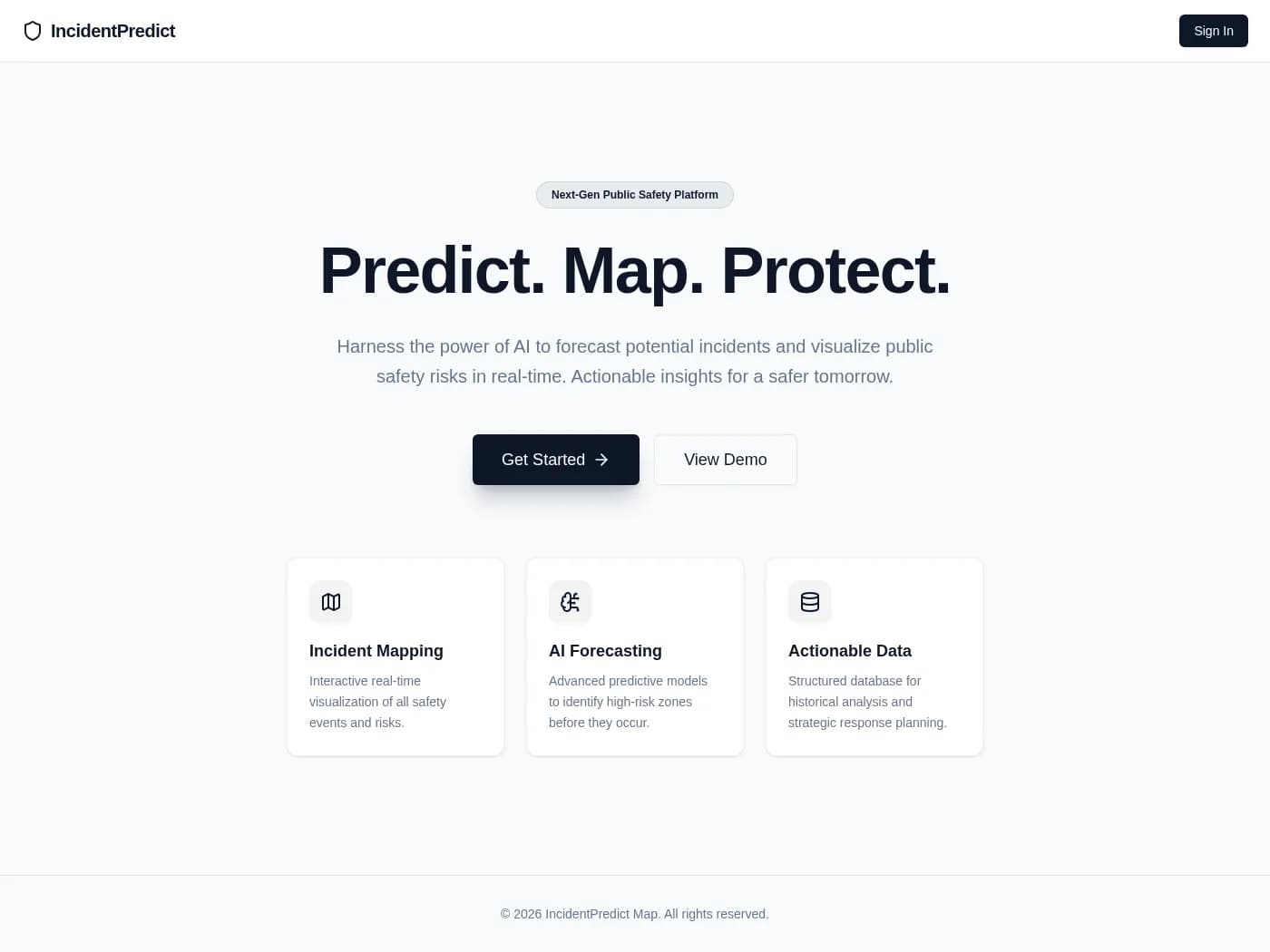 Incident Predictor Map