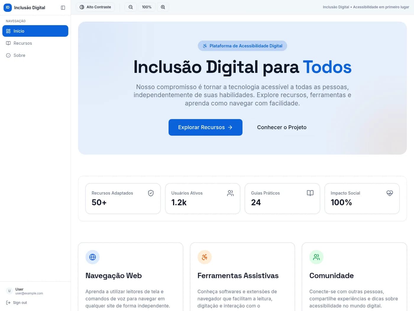 Inclusão Digital Site