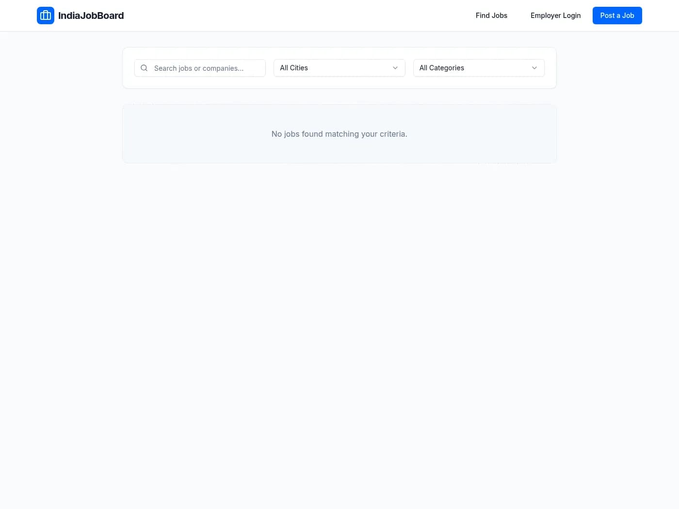 Simple India Job Board