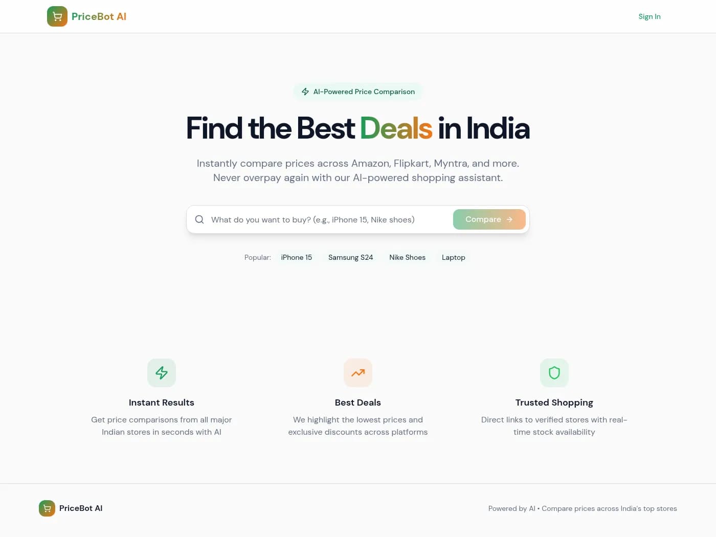 India PriceBot AI