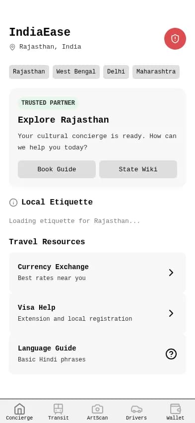 IndiaEase Traveler App