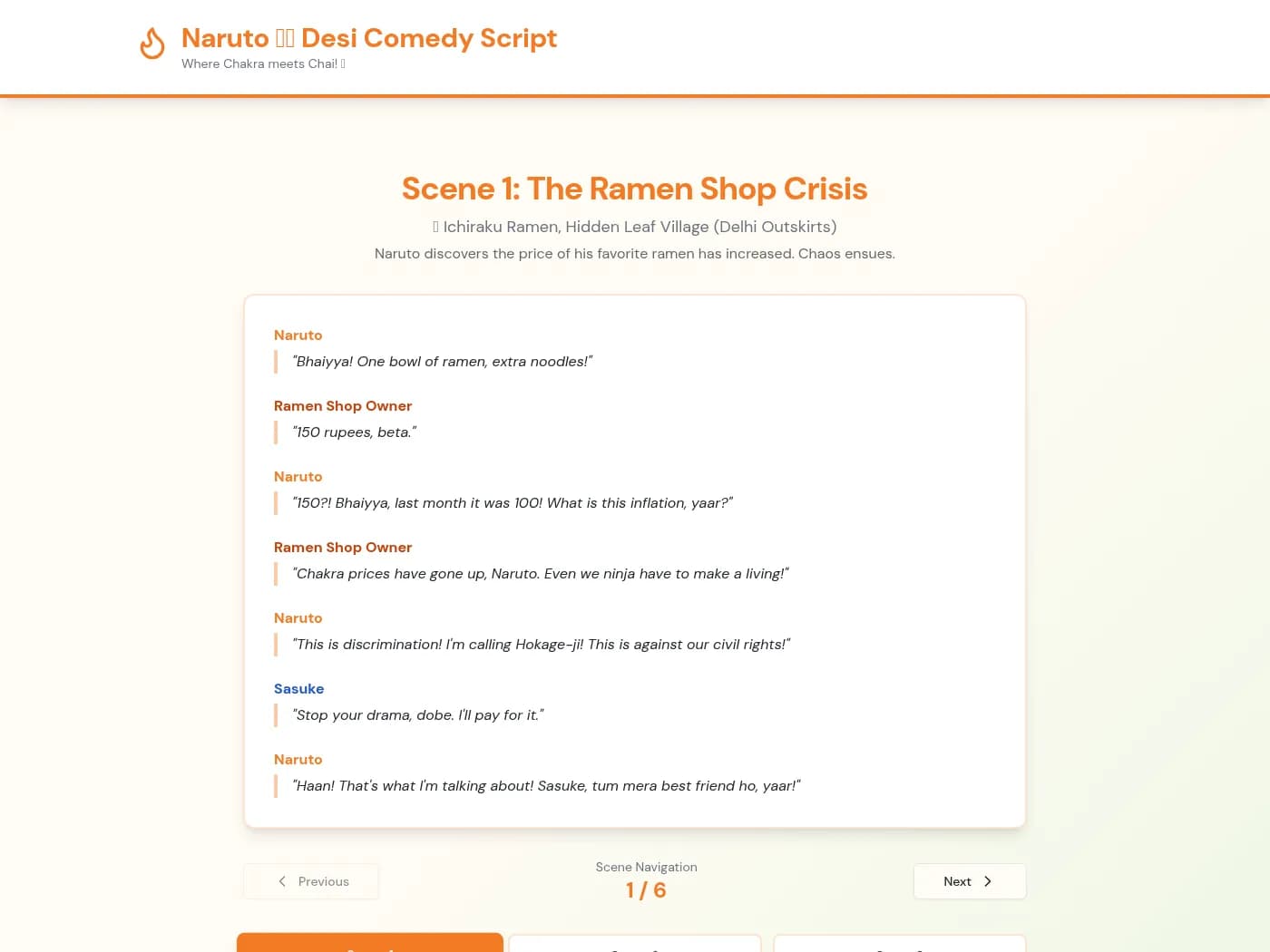 Naruto Desi Comedy Script
