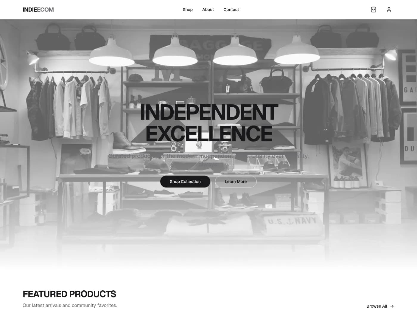 Indie E-Commerce Engine