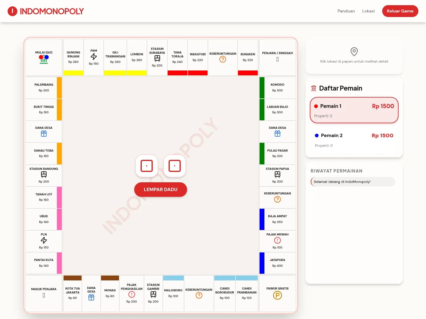 IndoMonopoly Game