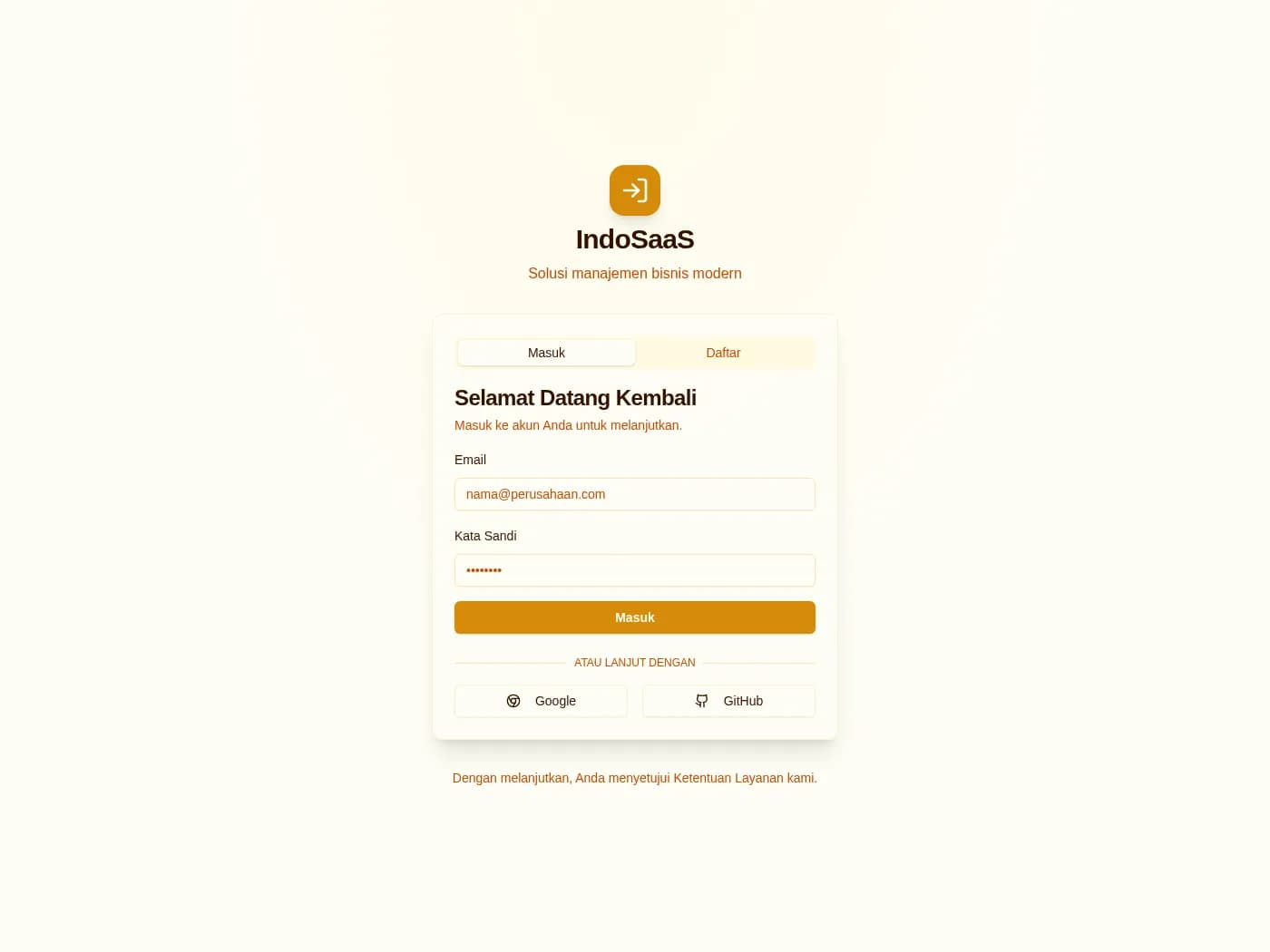 IndoSaaS Dashboard