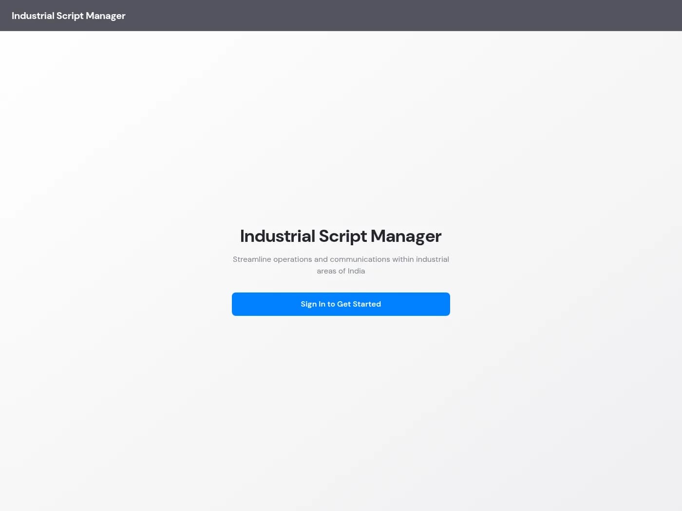 Industrial India Script