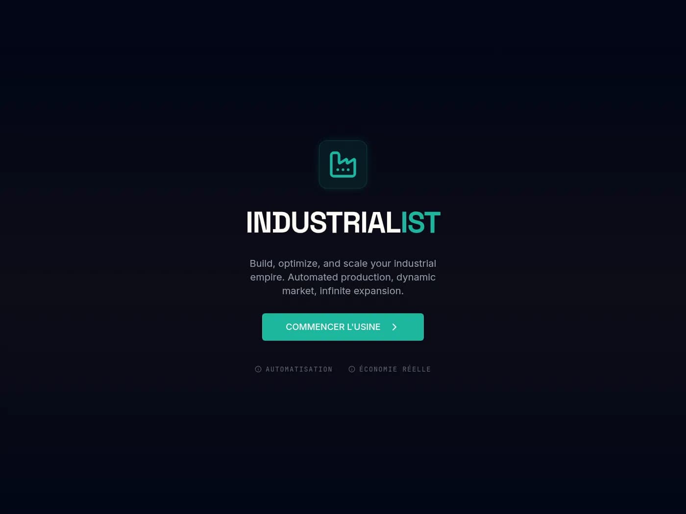 Industrialist Tycoon Simulator