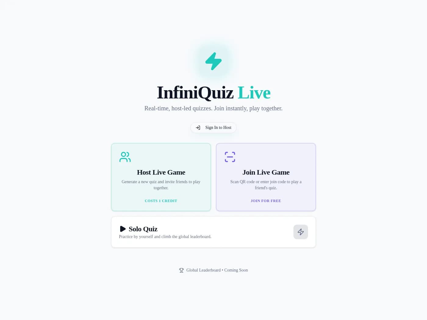 InfiniQuiz Live