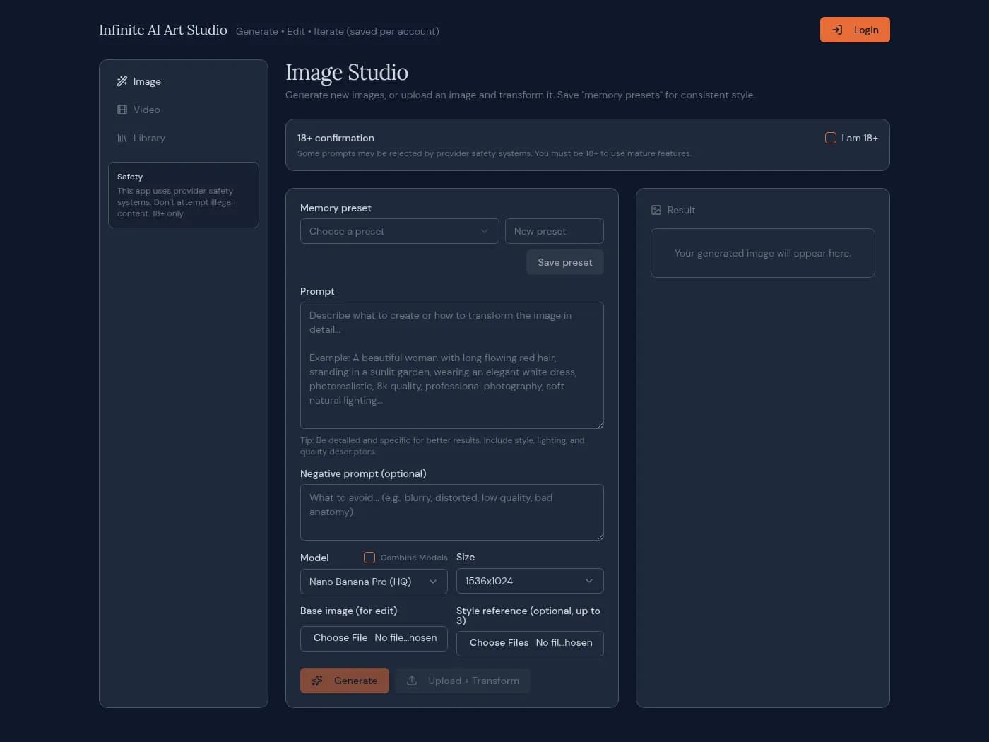 Infinite AI Art Studio