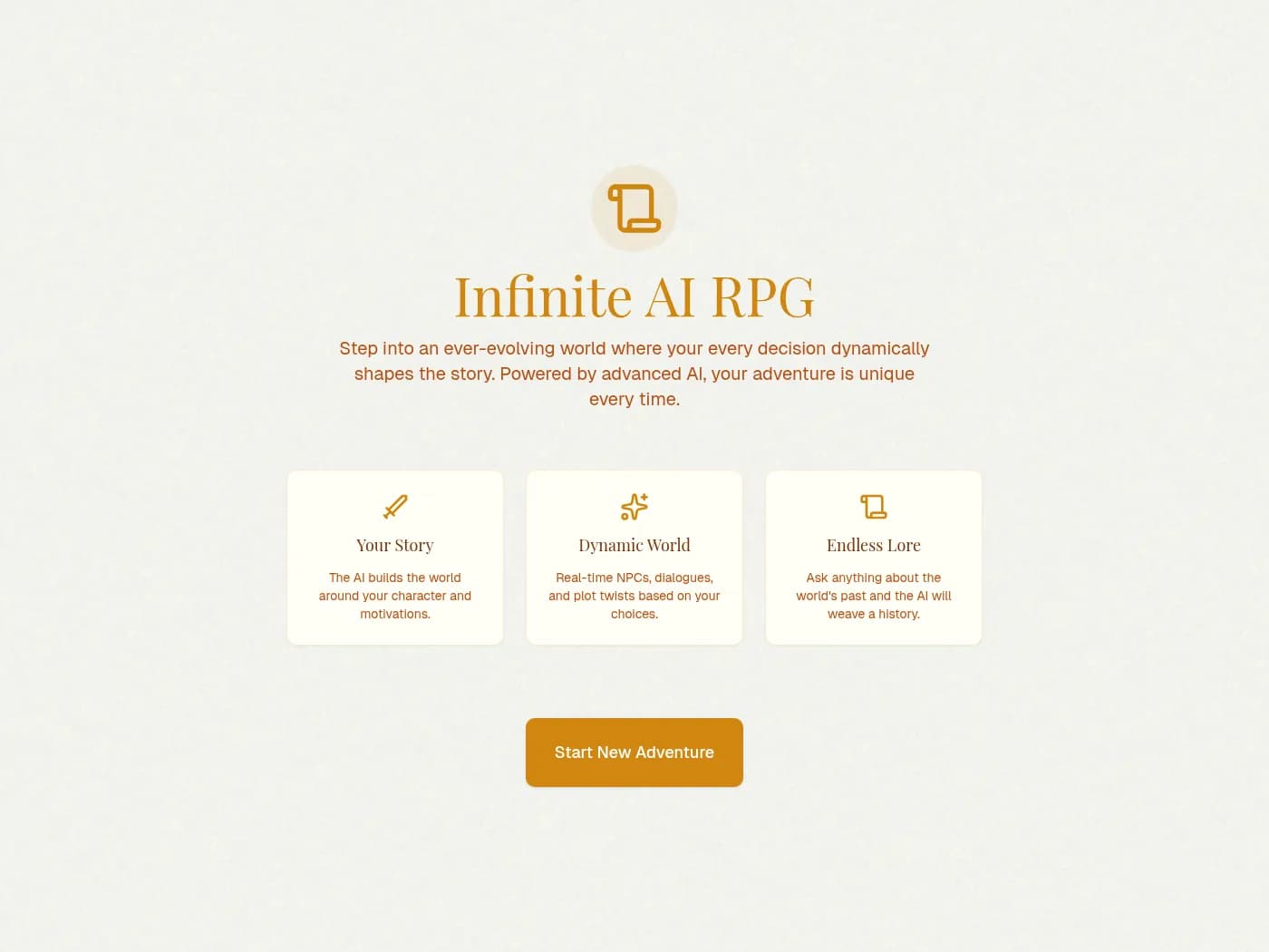 Infinite AI RPG