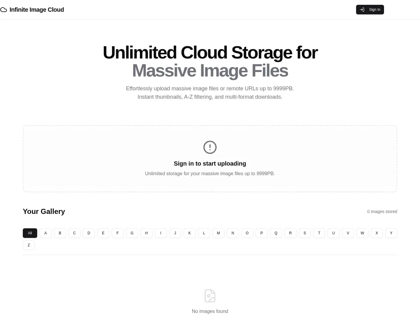 Infinite Image Cloud