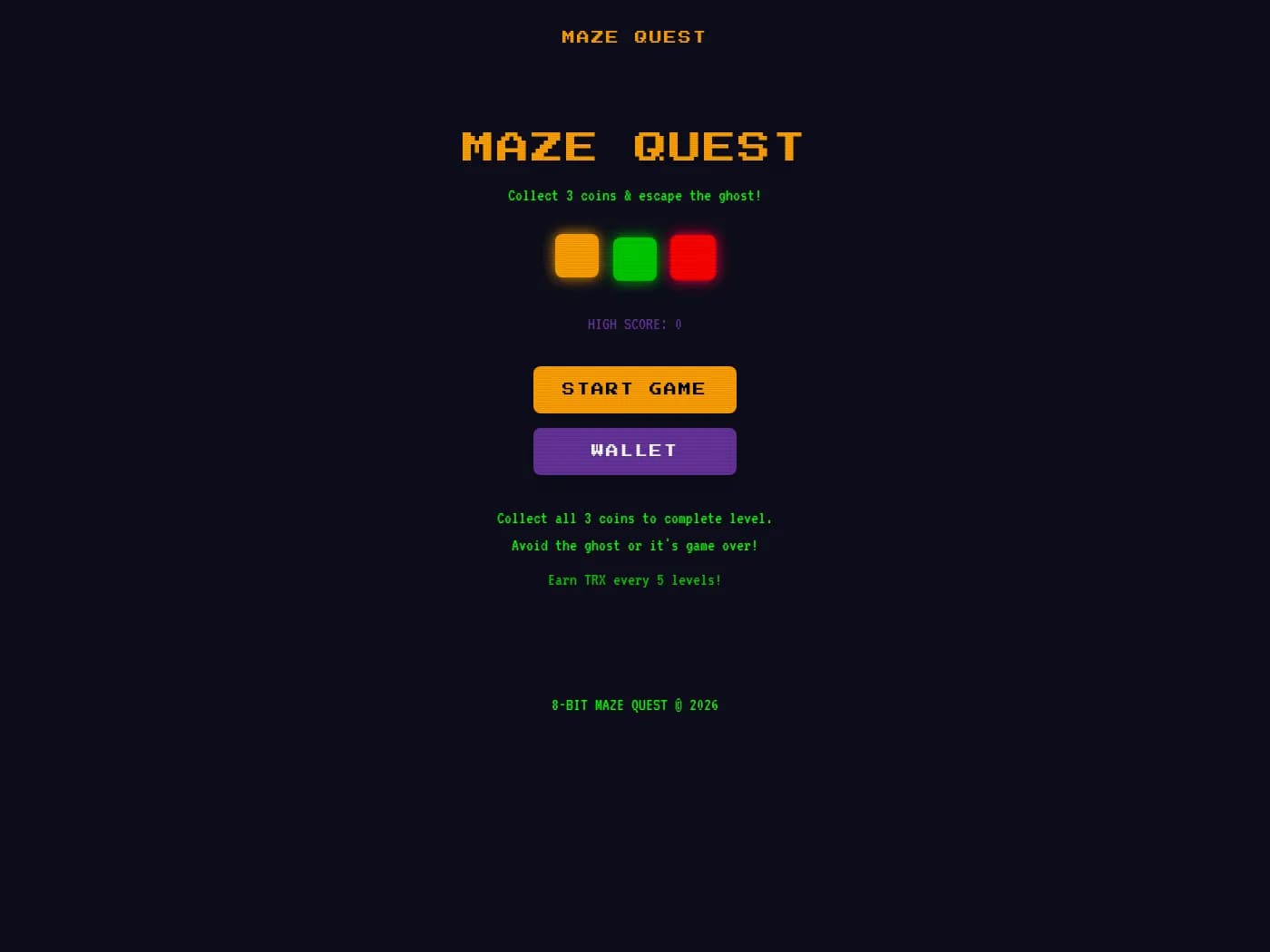 Infinite Maze Quest