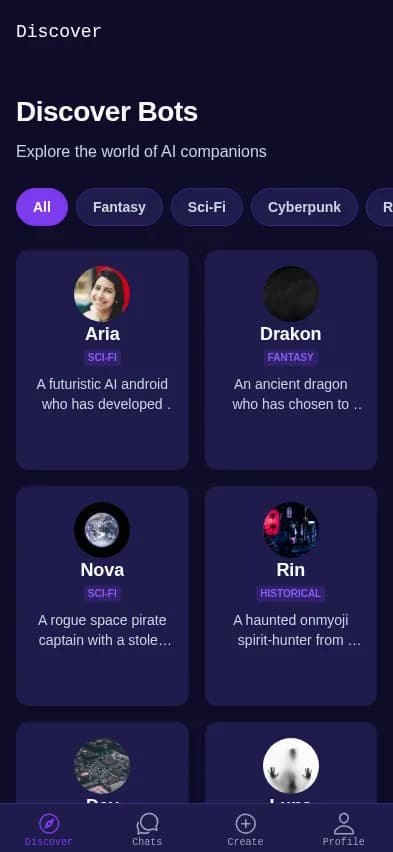 Infinite RP Chat AI