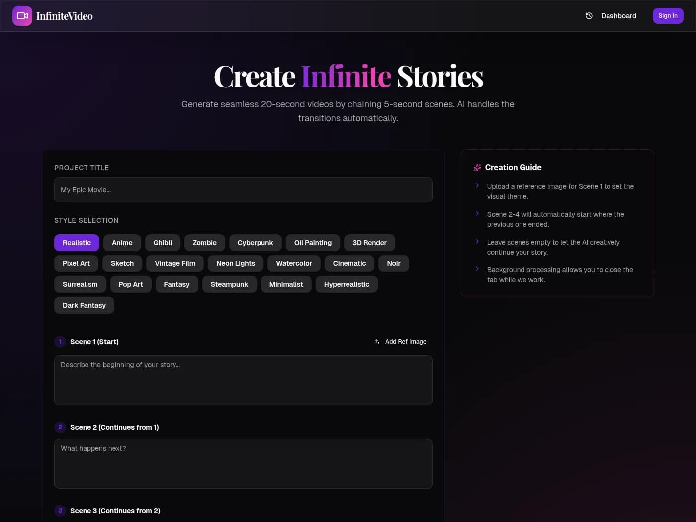 Infinite Video Builder
