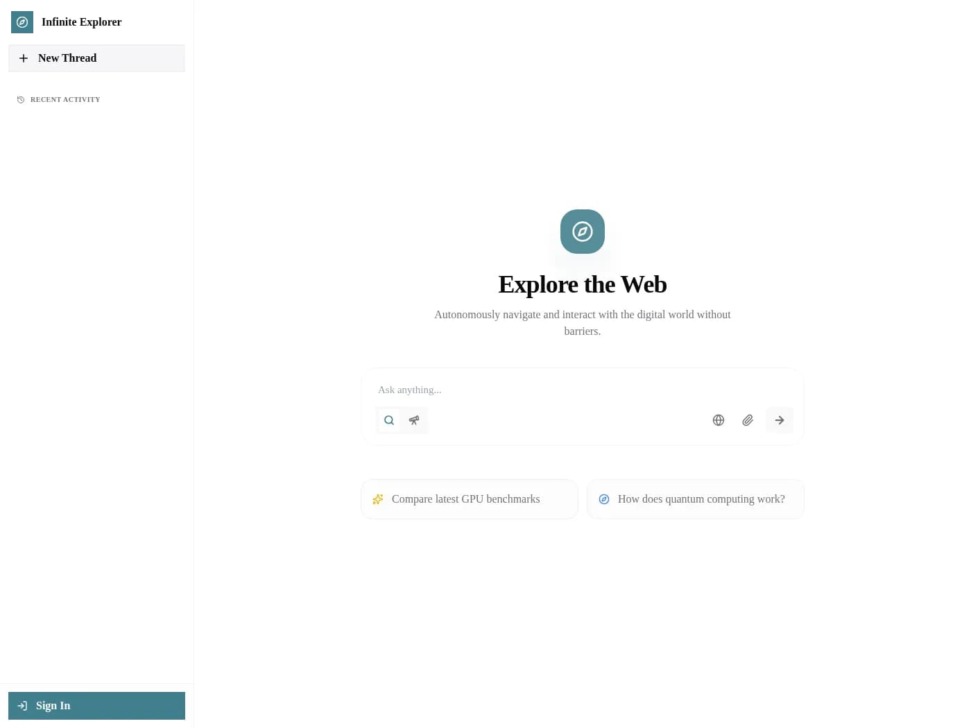 Infinite Web Explorer
