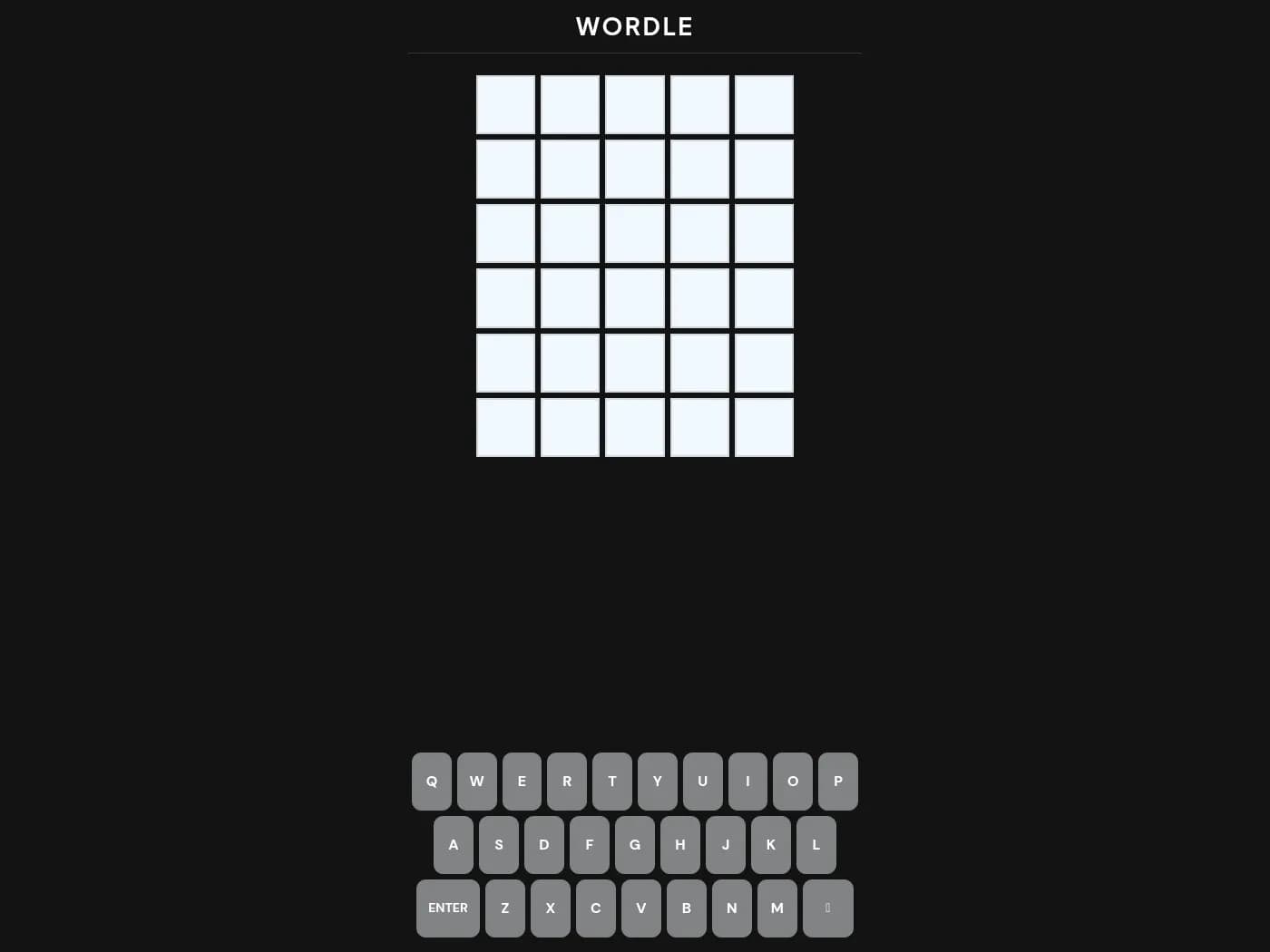 Infinite Wordle Grid