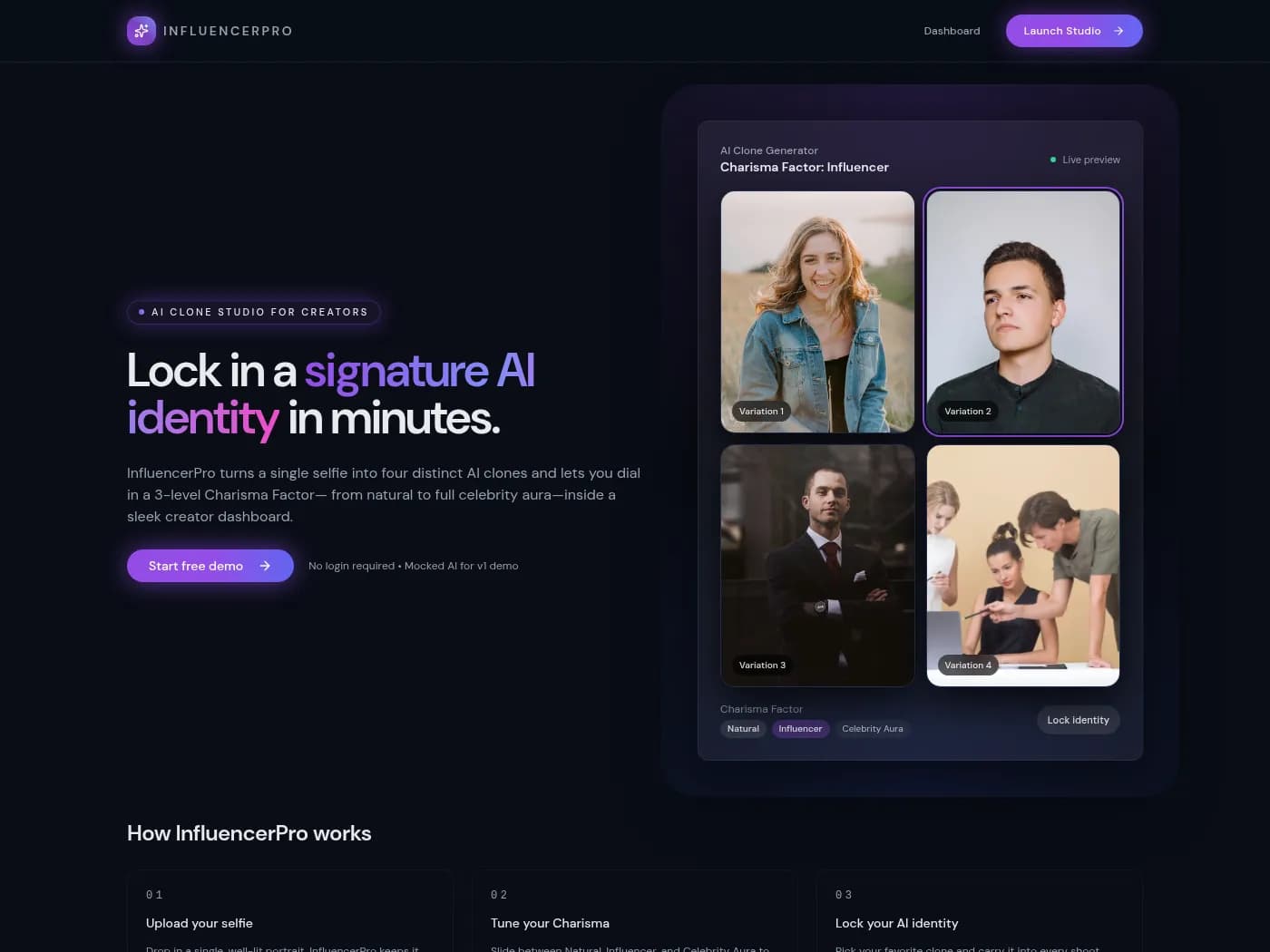 InfluencerPro AI Studio