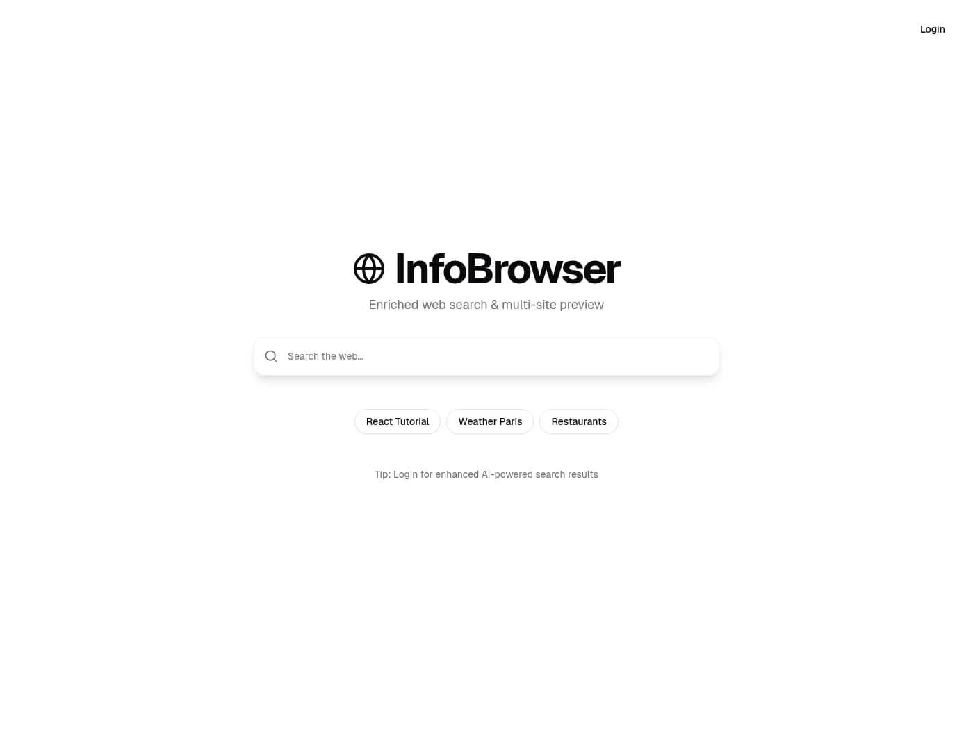 InfoBrowser Web Search