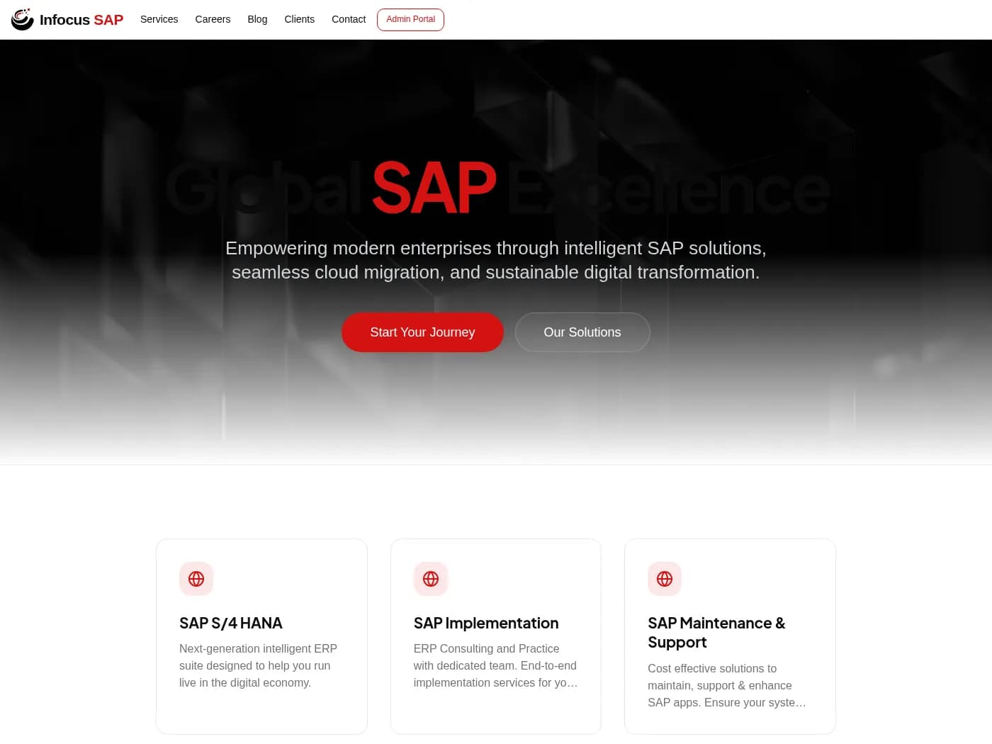 Infocus SAP Solutions Site