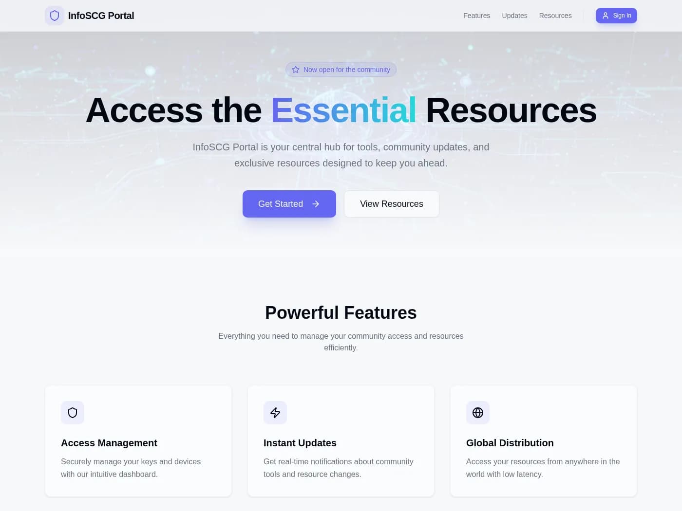 InfoSCG Portal