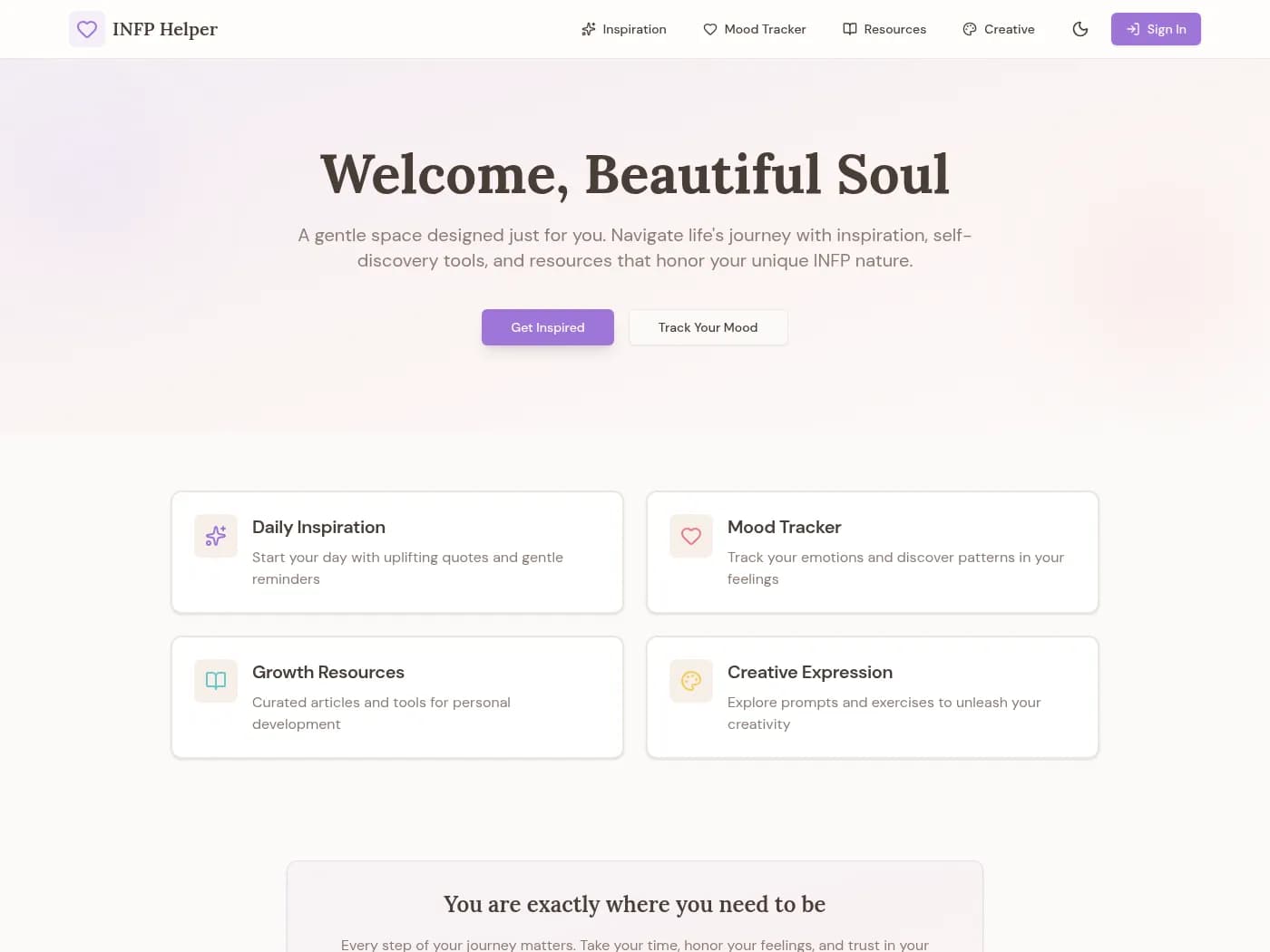 INFP Helper App